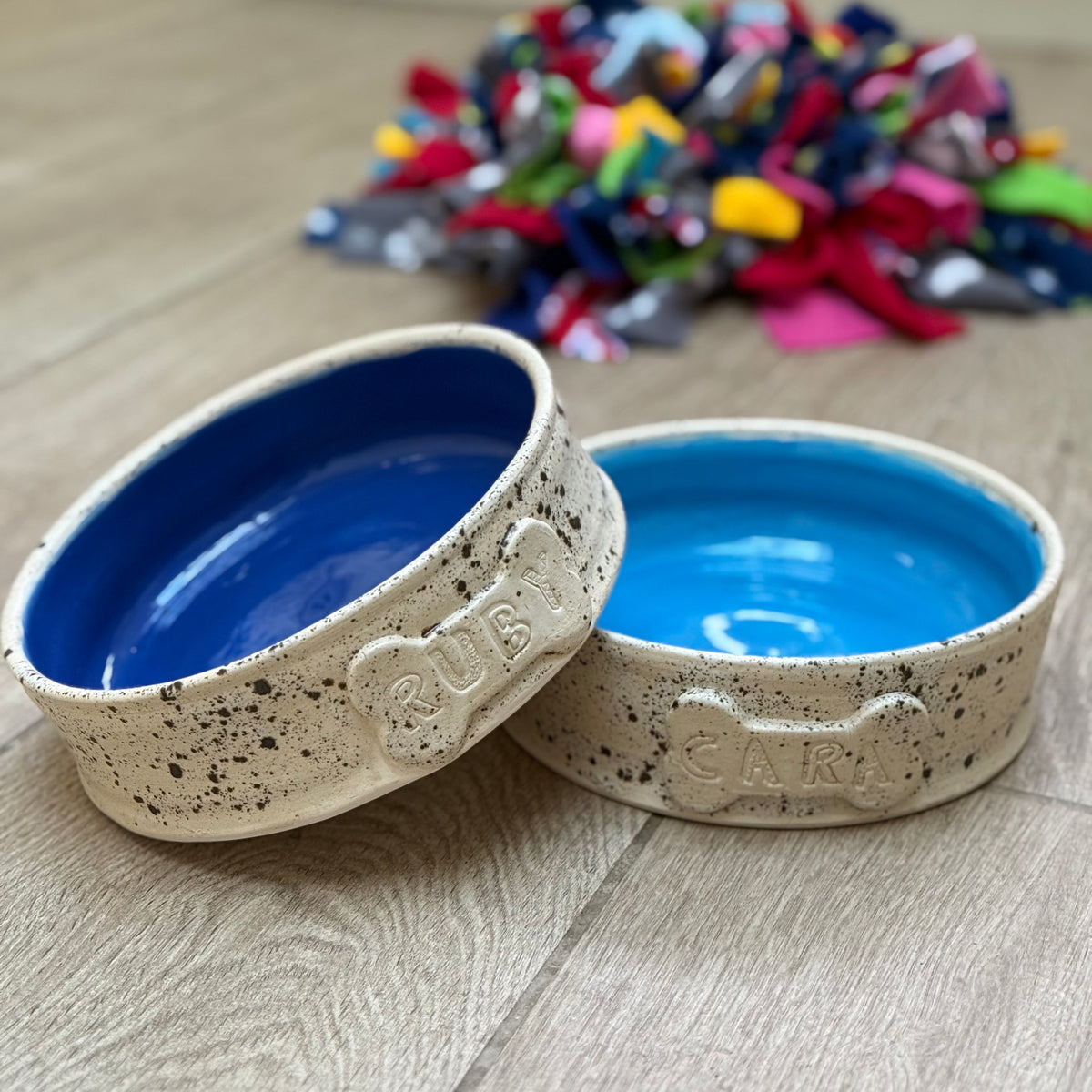Handmade Ceramic Dog Bowls - with personalisation – Ruffle Snuffle